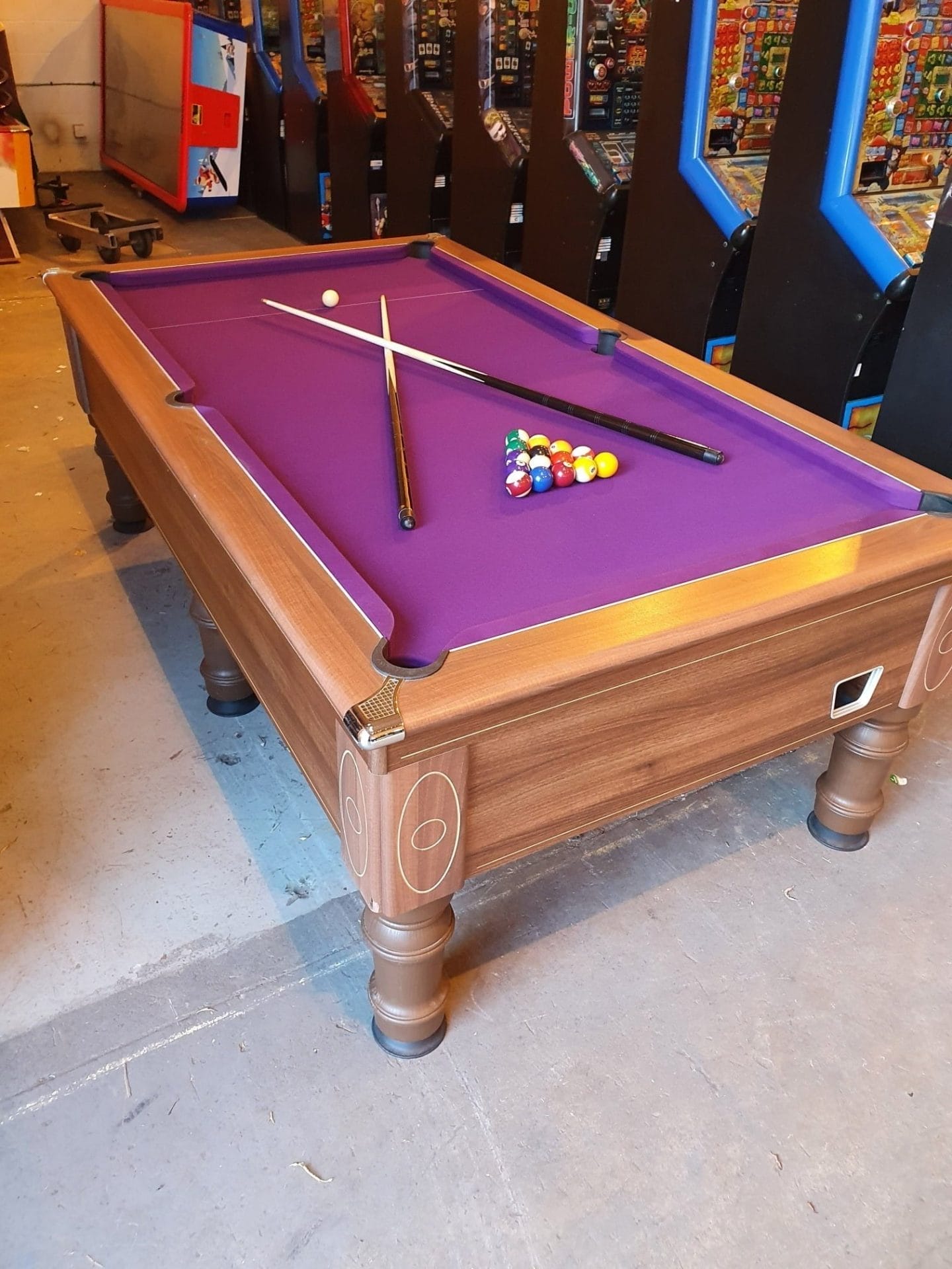 Supreme Prince 7x4 Walnut Pub Pool Table & Contactless payment kit ...