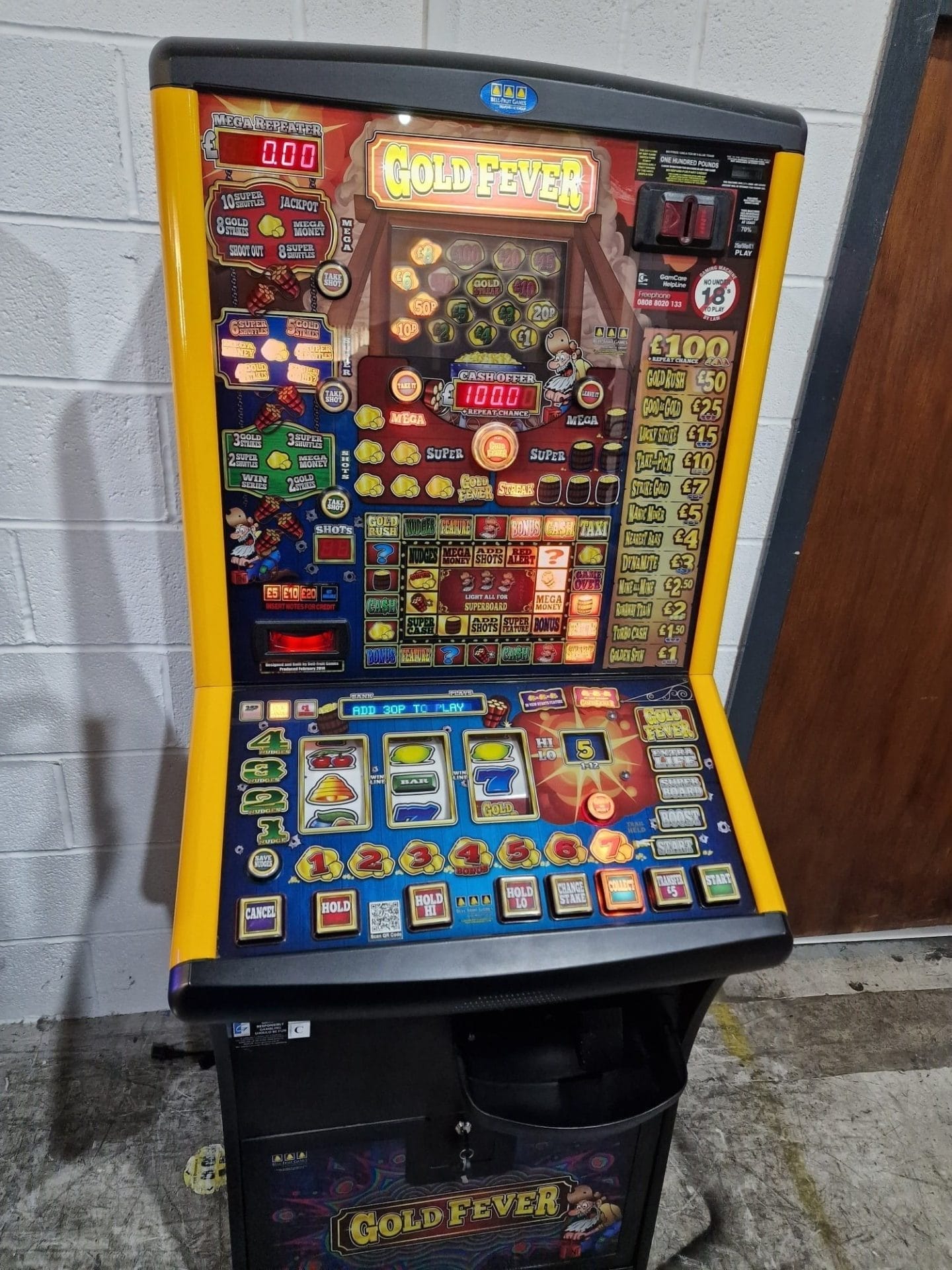 Gold Fever £100 Jackpot Pub Fruit Machine - Aztec Coin