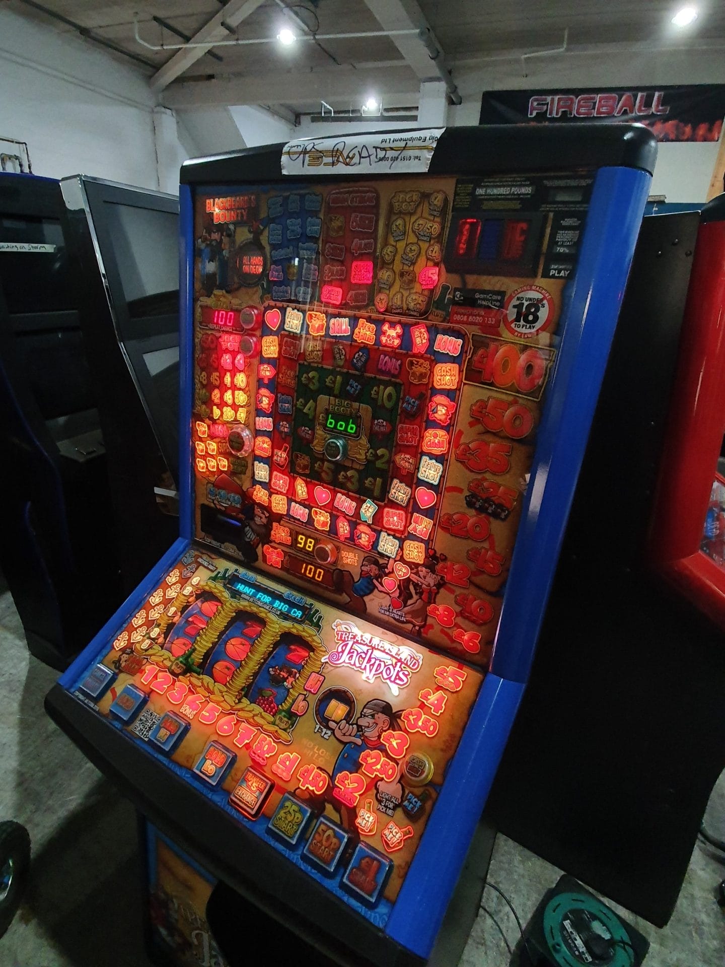 Treasure Island Jackpots £100 Jackpot Pub Fruit Machine - Aztec Coin