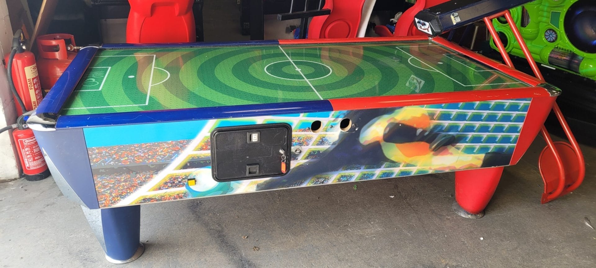 Fast soccer Air Hockey Table - 4 Player commercial table - Aztec Coin