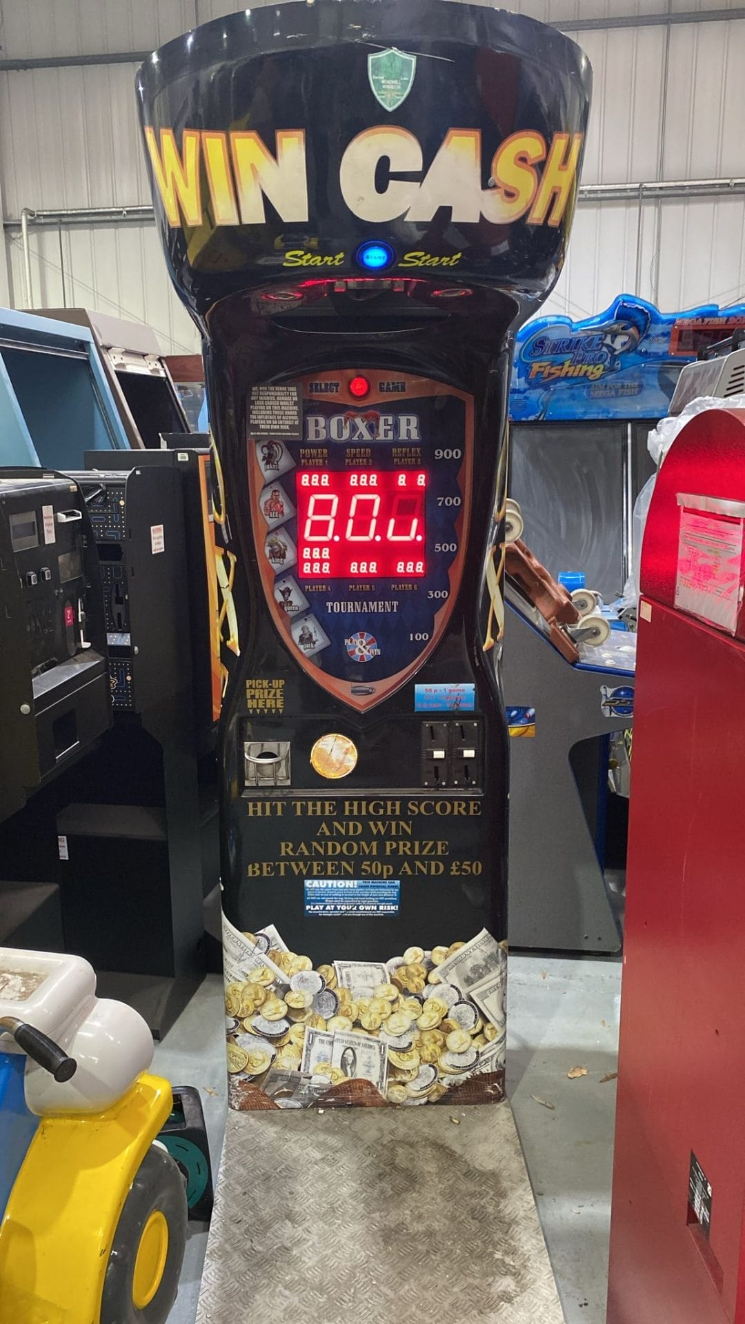 Win 4 Cash Punch bag Boxing machine. Coin operated Boxer - Aztec Coin