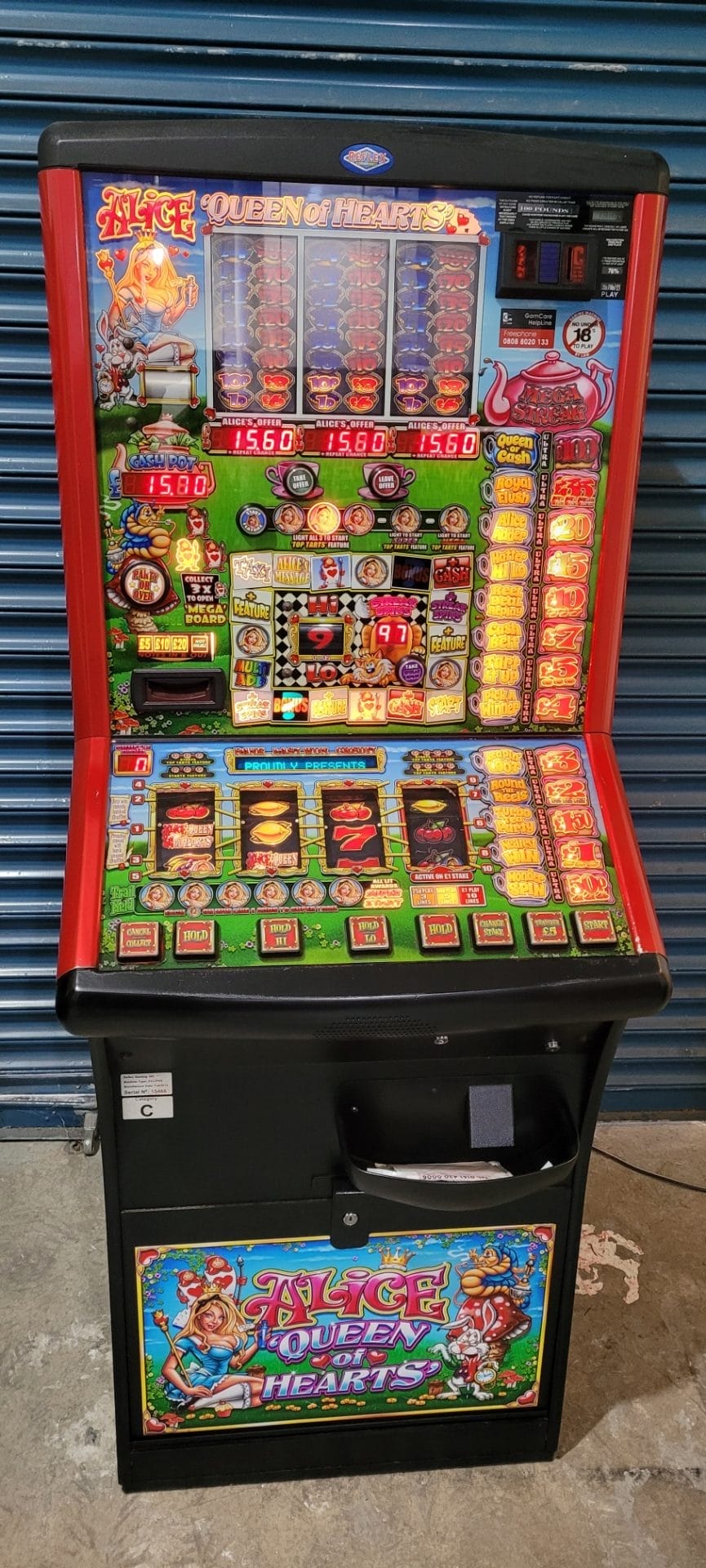 Alice Queen Of Hearts £100 Jackpot Pub Fruit Machine - Aztec Coin
