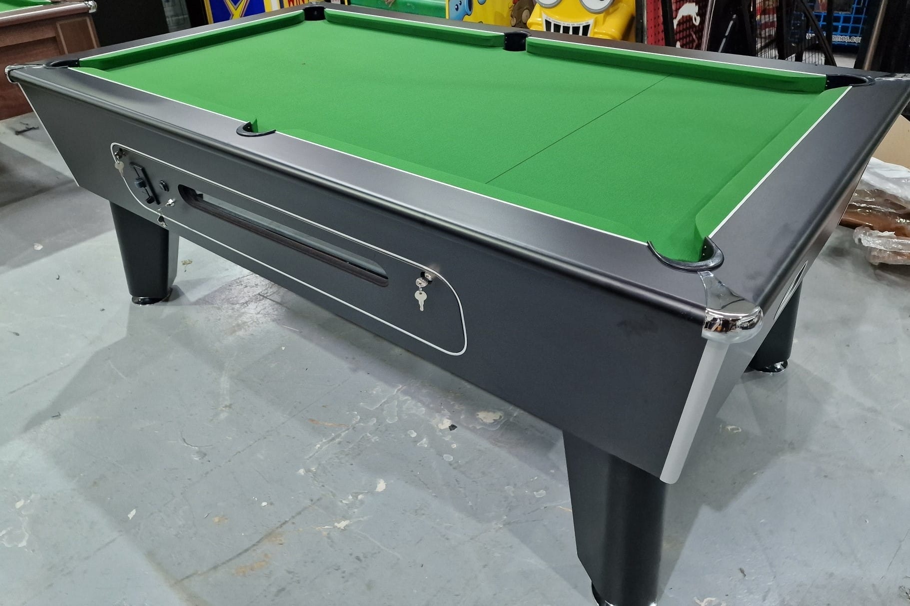 Barline Black Pearl 7x4 coin operated Refurbished Pub Pool Table ...
